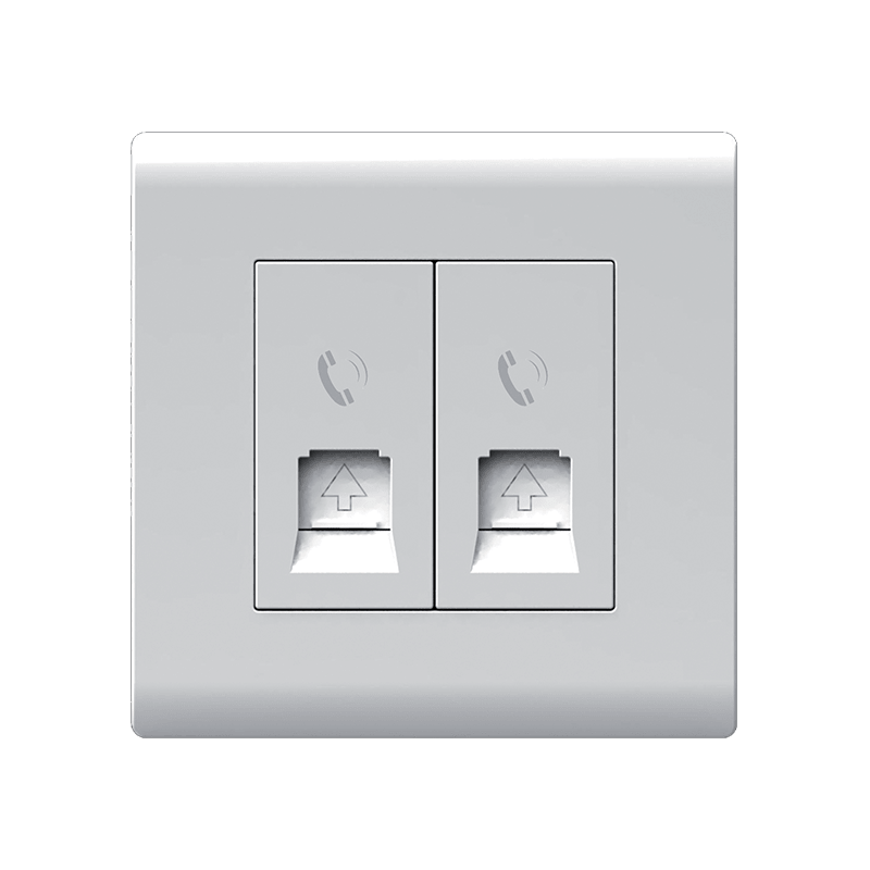 LONDON PHONE RJ11 SOCKET DOUBLE WHITE | ELMARK