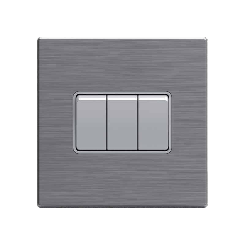 LONDON THREE BUTTONS ONE WAY SWITCH CHROME | ELMARK