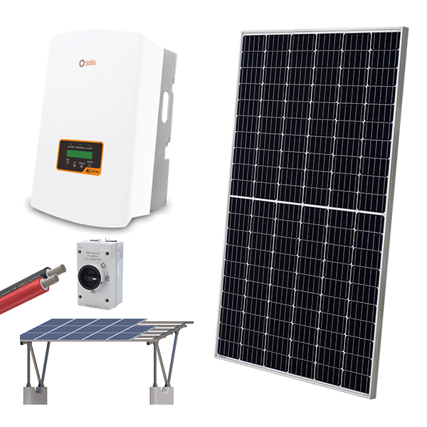 ON GRID SOLAR SYSTEM SET 1P/8KW+CARPORT STRUCTURE | ELMARK